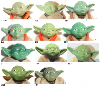 Vintage Yoda head colors – Star Wars Figure Variations