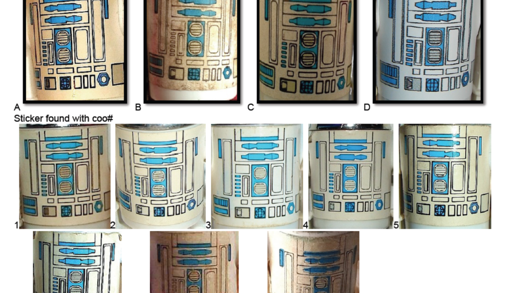 R2-D2 COO Sticker variations – Star Wars Figure Variations